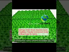 Assorbente d'urto per scarico di tipo split per sport installazione rapida ed ecologica sotto erba artificiale dimensione personalizzata 50 M