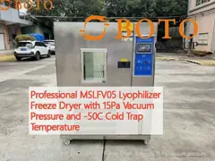 Профессиональный лиофилизатор MSLFV05 с вакуумным давлением 15Pa и температурой холодной ловушки -50C