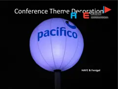 events space outdoor special effect balloon lighting with 72 watt color changing led