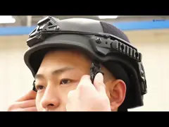 bulletproof heavy duty ballistic helmet with impact resistance and black color