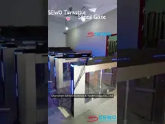 luxury black swing barrier turnstile , gyms pedestrian access control system