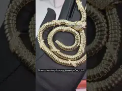 serpenti 18 kt yellow gold necklace set with demi pavé diamonds and black onyx eyes