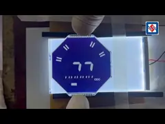 Ecrã LCD HTN Matrix personalizado de oito formas monocromático de 7 segmentos gráfico para instrumentos de motocicleta