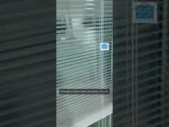 horizontal blinds between glass door inserts thermal sound insulation
