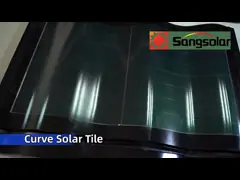 CELLE CIGS 18W 25w Piastrelle di vetro solari BIPV rettangolari Piastrelle solari nere impermeabili