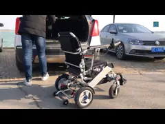 collapsible lightweight electric wheelchair with lithium ion battery