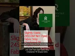 Leggermente elastico 245GSM Filato Tintato Tessuto Stripe a quadri TR Stripe OEM