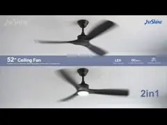 2in1 52'' smart ceiling fan with light dc motor high speed in black 6 speed choice