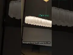 現代食堂 現代ペンダント照明 LEDライト 金星アラバスター 線形チェンダリア