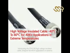 shielded high voltage insulated cable for 40kv applications in extreme temperatures