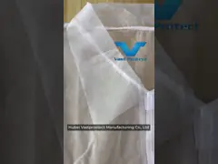 nonwoven sbpp disposable lab coats with buttons closure magic tape cotton knitting cuff