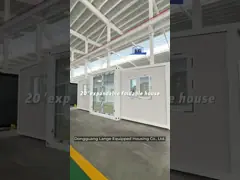 20-foot ivory white expanded container house with bathroom