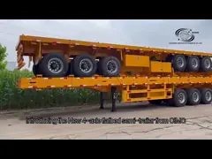 customizable 4-axle flatbed semi-trailer durable steel construction truck trailers