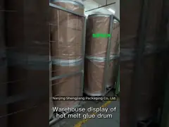 220l 900m fibre shipping drums hot melt glue  fibre storage drums