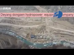 francis type 500kw water turbine generator in hydro power plant yellow color