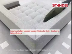 luxurious italian inspired modern minimalist leather or fabric sofa sectionals