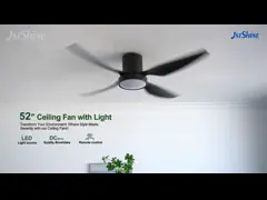 led lighting type smart ceiling fan with light dc motor energy saving dimmable metal and plastic bla