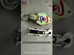 transmission lines dual sheave hoisting knots iron lifting block and tackle