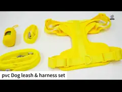 Collare a guinzaglio di neoprene, combinazione regolabile, PVC morbido, colletto rosso e guinzaglio.