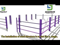 light metal steel structure warehouse large span free design drawing