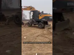Wheel Type Hyundai 210W Used Excavator 21 Ton Secondhand Hydraulic Digger in Stock
