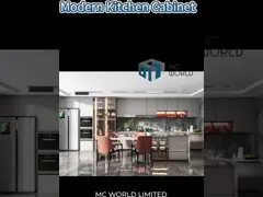 customized modern kitchen cabinet with veneer door finish and hardware options