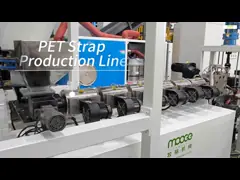plc automated pet strapping line with recycled material integration