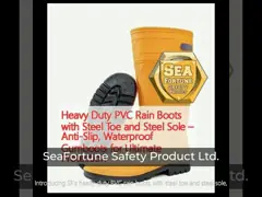 green pvc steel toe rubber boots anti slip steel toe waterproof boots