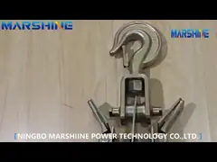 both side opening 50kn capacity wire rope pulley block with 2 sheaves