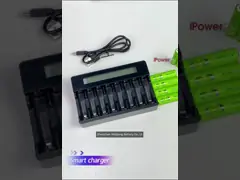 8 slot led smart battery charger for aa/aaa nimh batteries