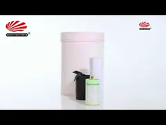 Scatola rotonda gialla in cartone di carta premium personalizzata con logo UV per scatola cosmetica