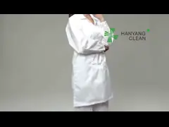 Αντιστατικά lint-free και dust-proof παλτό και smock εργαστηρίων πολυεστέρα ESD για το ηλεκτρονικό εργαστήριο