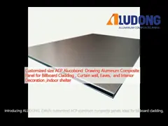 0.03-0.5mm Brushed Finish PVDF Aluminum Panels For Exterior Wall