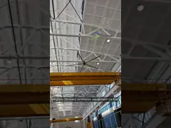 super duty hvls 220v high output big industrial ceiling fans with silver blades