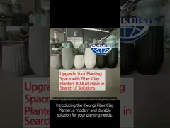 Fading Resistant Fiber Clay Planters For Balconies Easily Cleaned