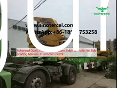 첨단 듀얼 라인 에어 브레이크 시스템 사이드 리프트 트레일러