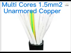 Multi Cores 1.5mm2 Unarmored Copper Control Cable PVC Sheath IEC standard