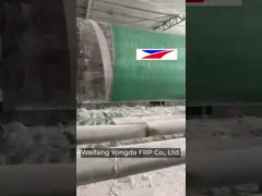 Oil Treatment FRP Pipe With Printed Flange Diameter Range DN50-2000mm