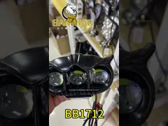 3 led owl style black aluminum casing motorcycle led headlight spot lamp