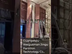 6000-12000mm panel width folding partition wall with aluminum track and roller