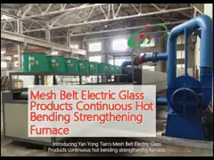 mesh belt electric glass products continuous hot bending strengthening furnace