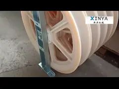 Durable 1040mm Wheel Nylon Stringing Pulley Block with Galvanized Surface for Power Line Construction