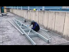 cement flat roof type 2 industrial distributed solar system easy installation