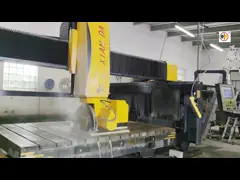 5 Axis CNC Bridge Saw Machine For Marble Kitchen Countertop With Italy Esa System Automatic Program Software Stone Cutting