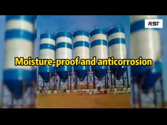 100 tonnes cement storage tank 80 ton concrete plant silo white blue