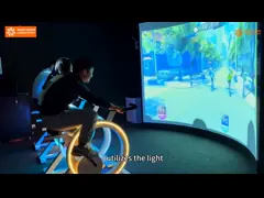 bicicleta virtual fitness bicicleta giratoria parque inteligente interactivo proyección deportiva de fitness