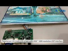 Módulo LCD TFT IPS de 12,1 polegadas, 500 nits, resolução 1024*768, com interface LVDS IPS