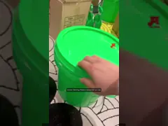 8l 25cm height plastic toy buckets with screw lid custom color