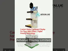 Aangepaste matte kartonnen scherm voor vloer met offset / digitale druktechnologie