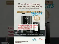 commercial fresh milk express vending machine with zero steam foam system